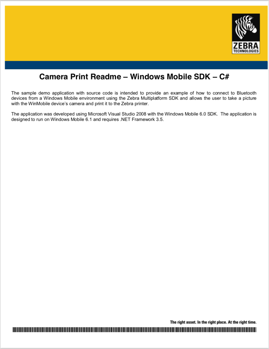 GitHub - ZebraISV/WindowsMobileCE_CameraPrintDemo_C: An app developed using MS Visual Studio ...