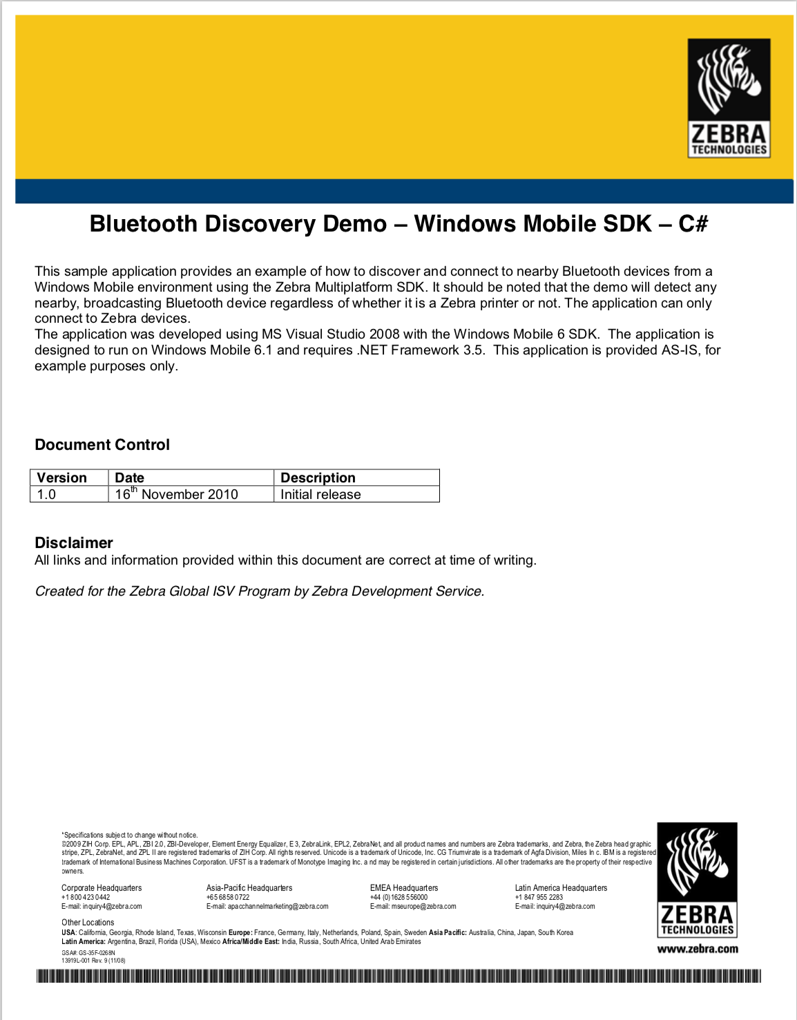 GitHub - ZebraISV/LinkOS-WindowsMobileCE-Samples-BluetoothDiscoveryDemo_C-: An app developed ...
