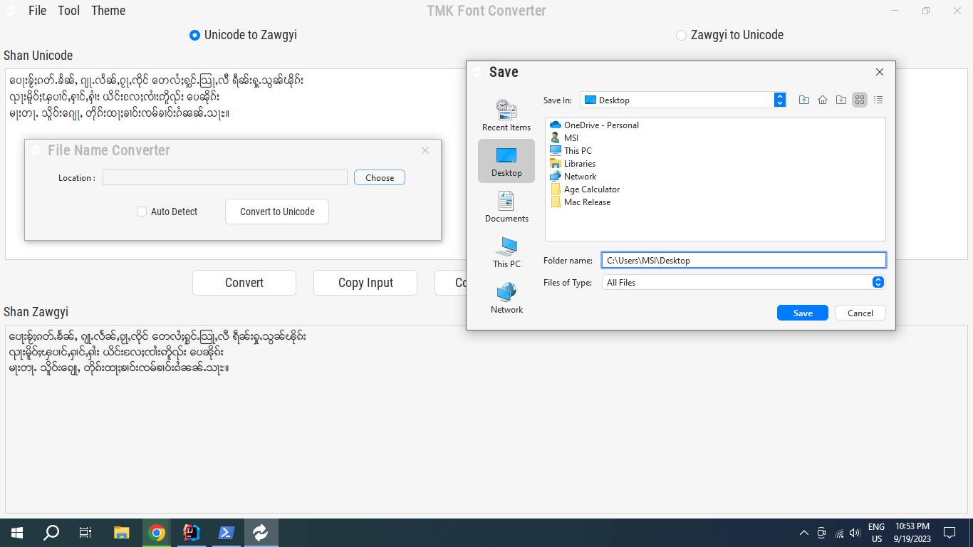 GitHub - SaingHmineTun/TMKFontConverterGUI: Redesign TMK Font Converter GUI version for PC.