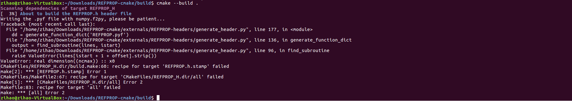 Installation error with Cmake · Issue #113 · usnistgov/REFPROP-wrappers ...
