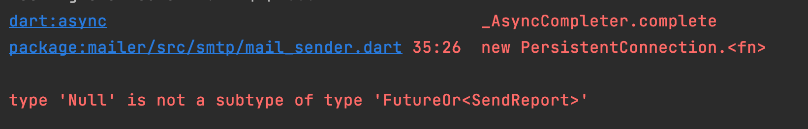 Type Null Is Not A Subtype Of Type Futureor · Issue 177