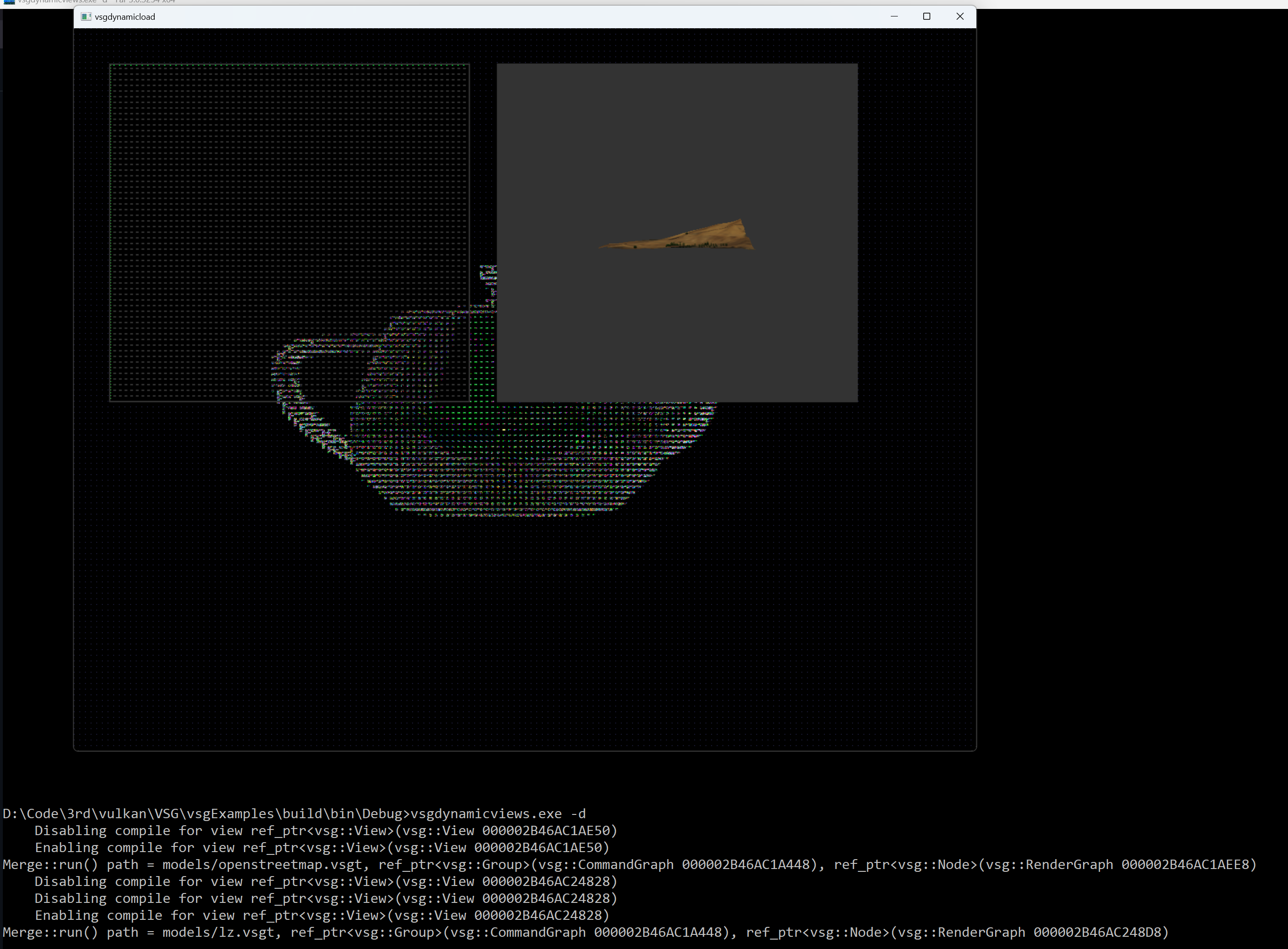 Corrupted image in some vsg examples on Windows 11 while fedora 38 looks good on the same ...
