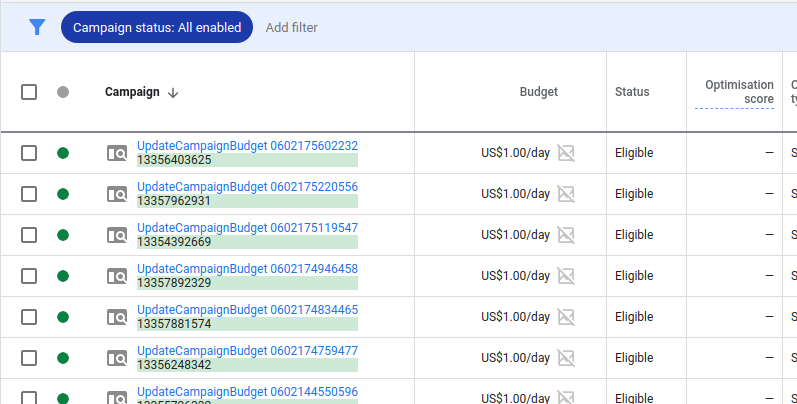 Campaigns not showing in console after running GetCampaigns file successfully · Issue #448 ...