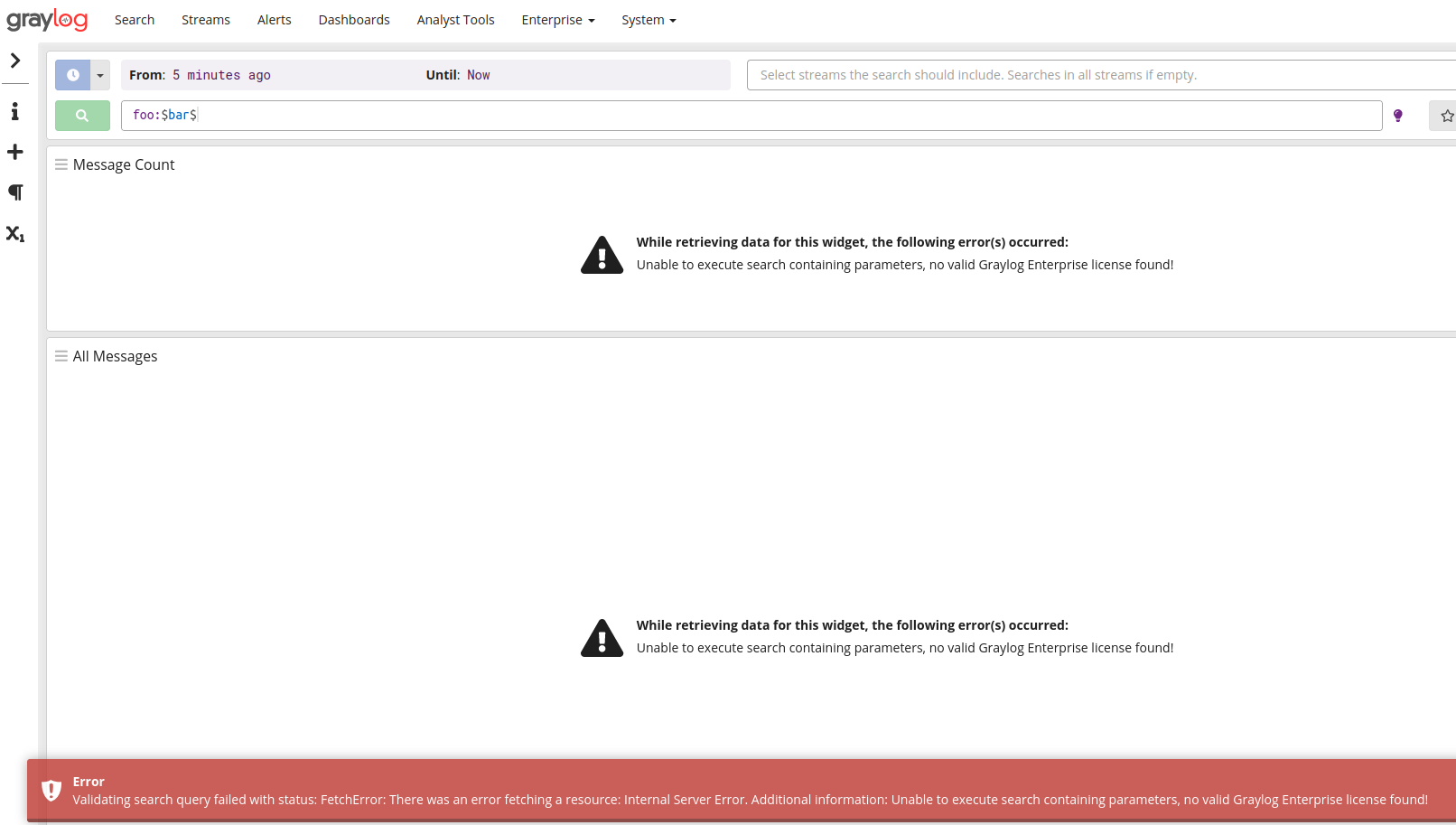 Query validation doesn't catch missing license exception · Issue #12271 · Graylog2/graylog2 ...