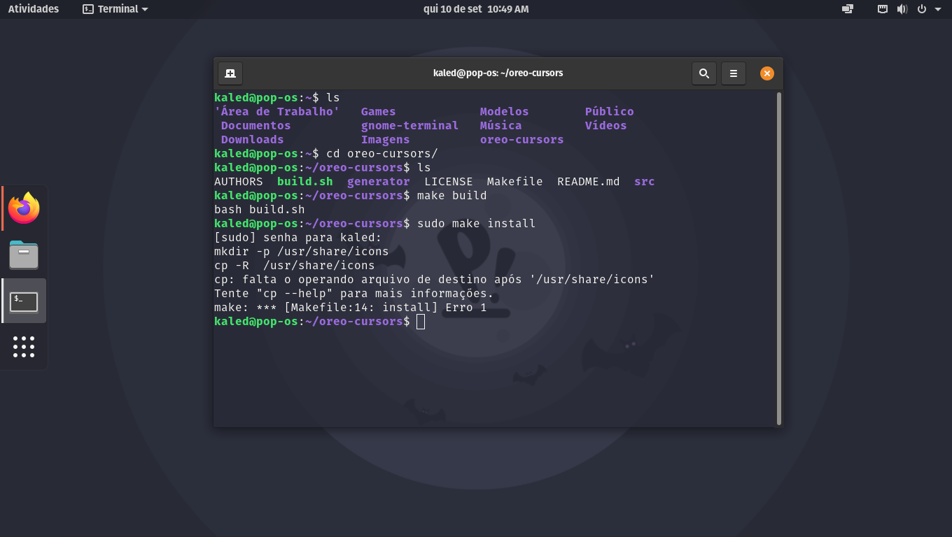 Make install error on pop-os · Issue #13 · varlesh/oreo-cursors · GitHub