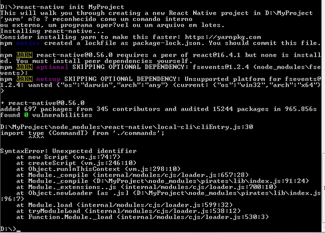 Error Node Project React Native · Issue #20124 · facebook/react-native ...