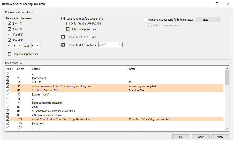 Hearing Impaired - Remove text before colon · Issue #3318 · SubtitleEdit/subtitleedit · GitHub