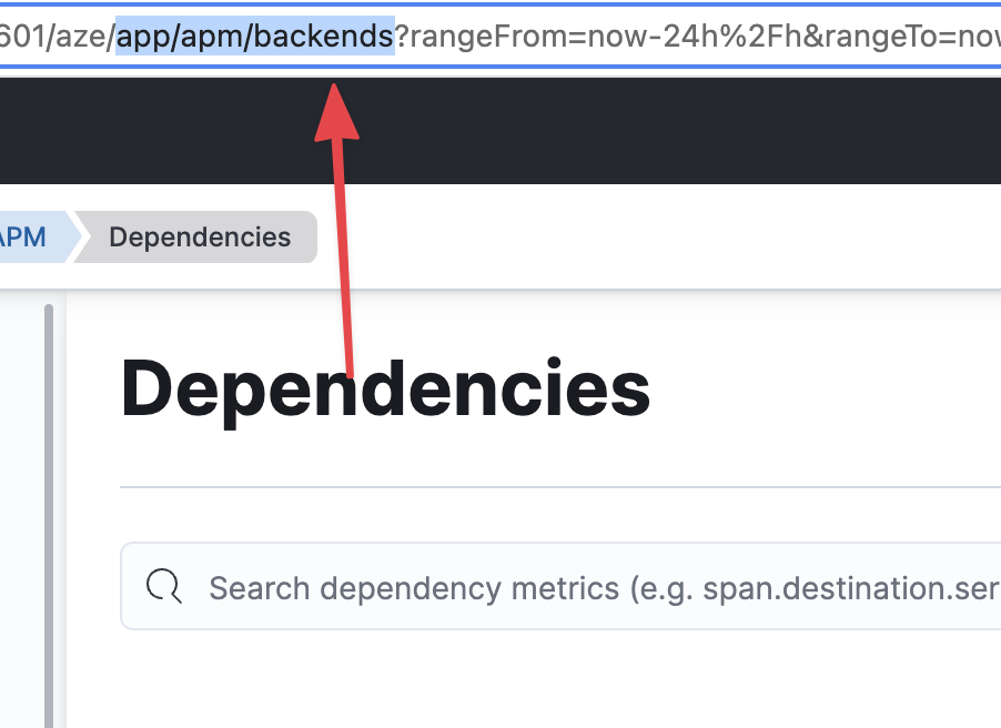 [APM] Update URL route for Dependencies from `backends` to `dependencies` · Issue #113608 ...