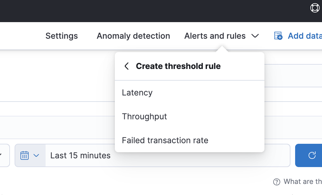 [APM] Reorganize rule types in the Alerts and rules dropdown option · Issue #126757 · elastic ...