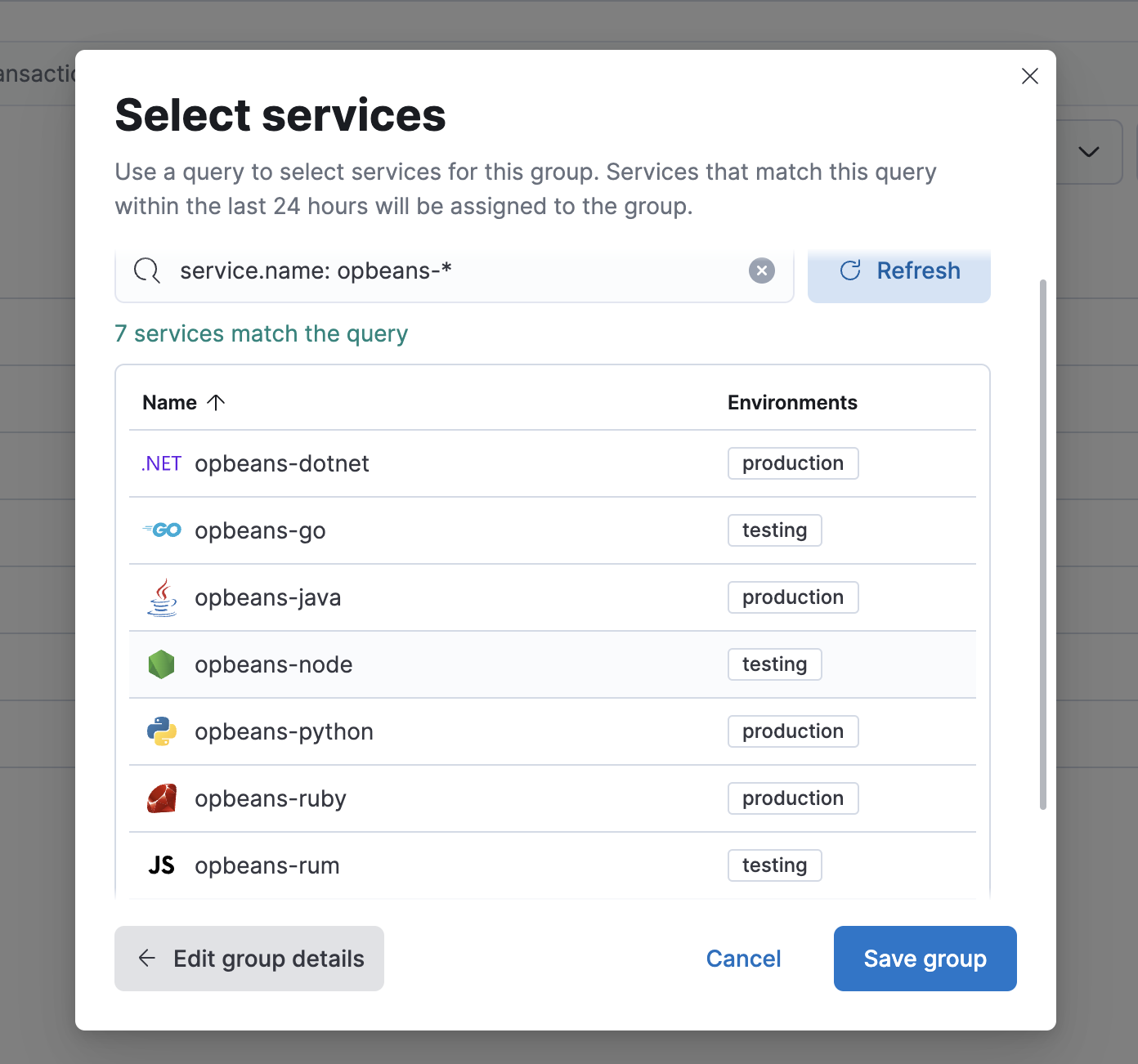 Apm Bug Service Group Doesnt Show The Expected Services In The Services List Once The Group