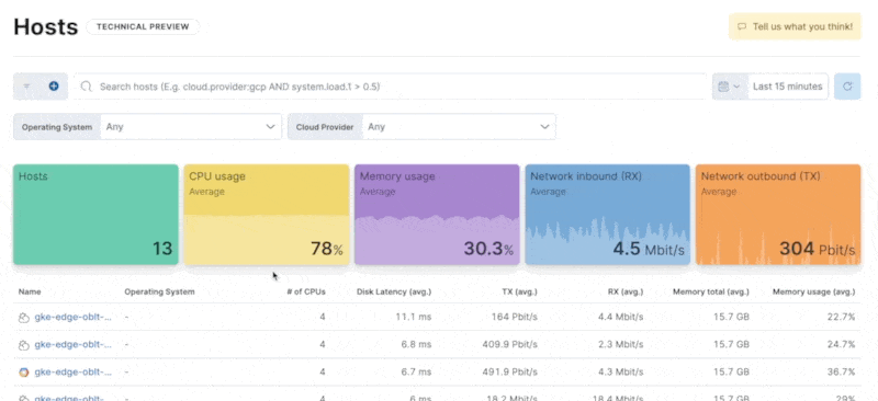 [Infrastructure UI] Bug: Hosts – The metric summary charts still show hover effect · Issue ...