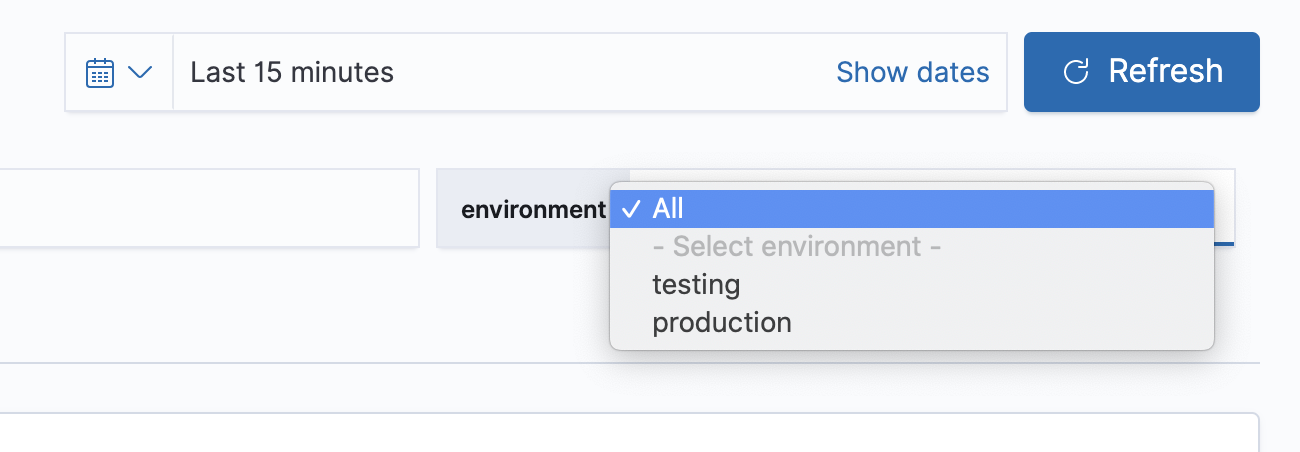 [APM] Change the environment selection to select the environment with ...