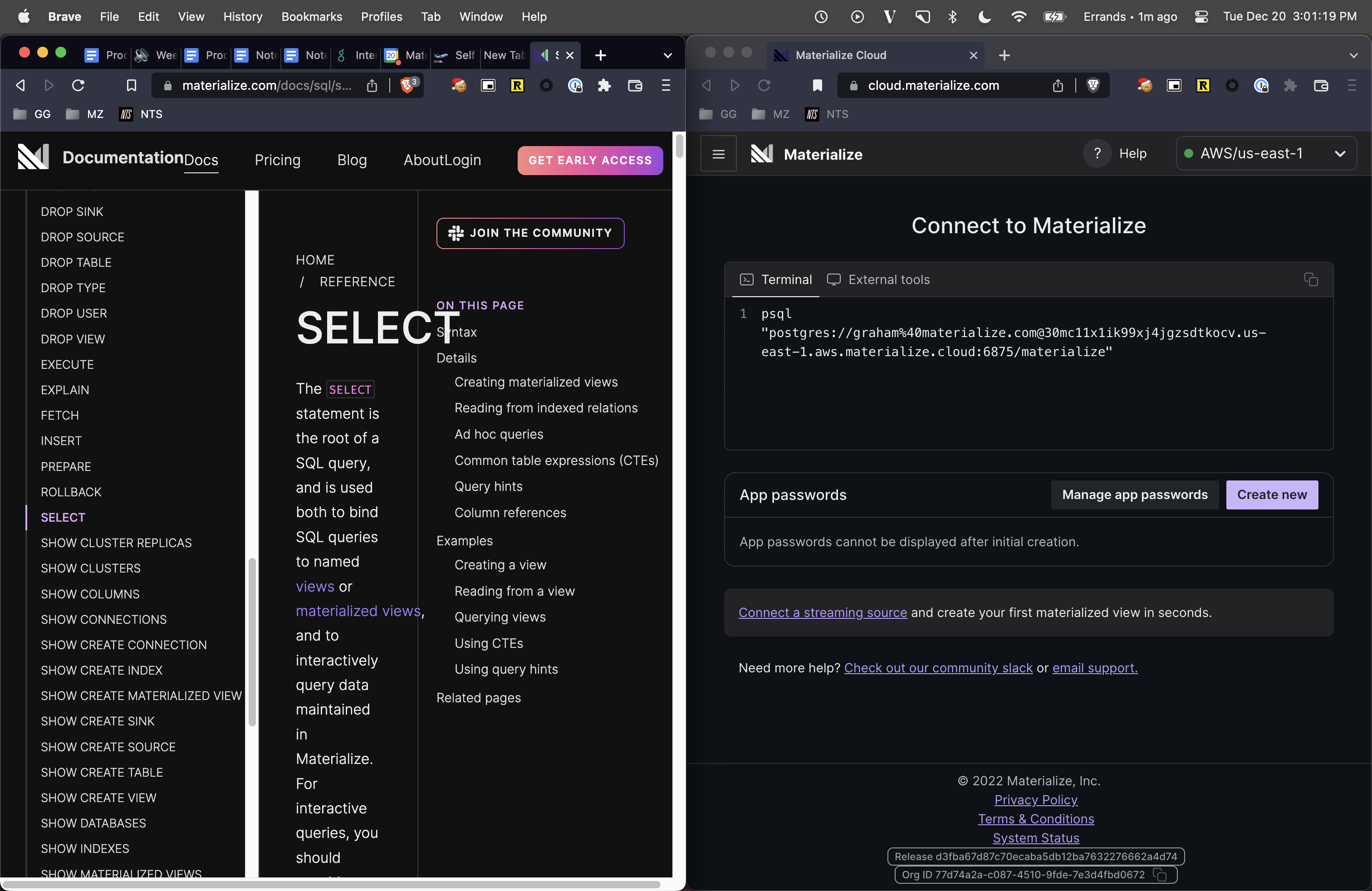 Improve documentation for smaller screens or windows · Issue #16781 · MaterializeInc/materialize ...