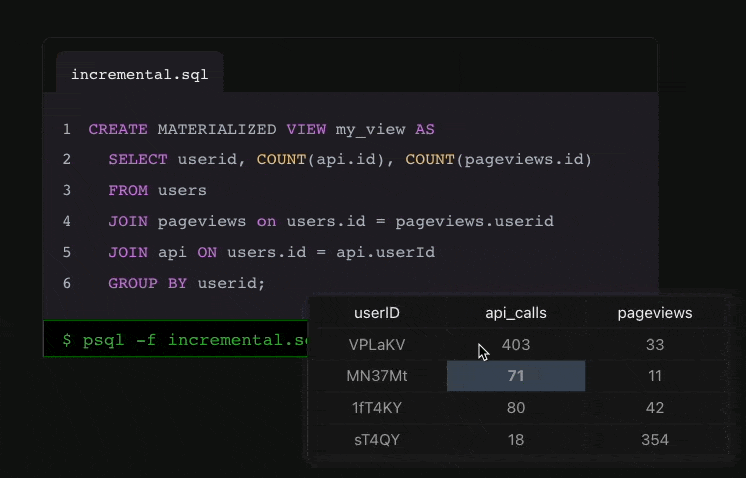 mz: Present `SUBSCRIBE` results in a table · Issue #17613 · MaterializeInc/materialize · GitHub