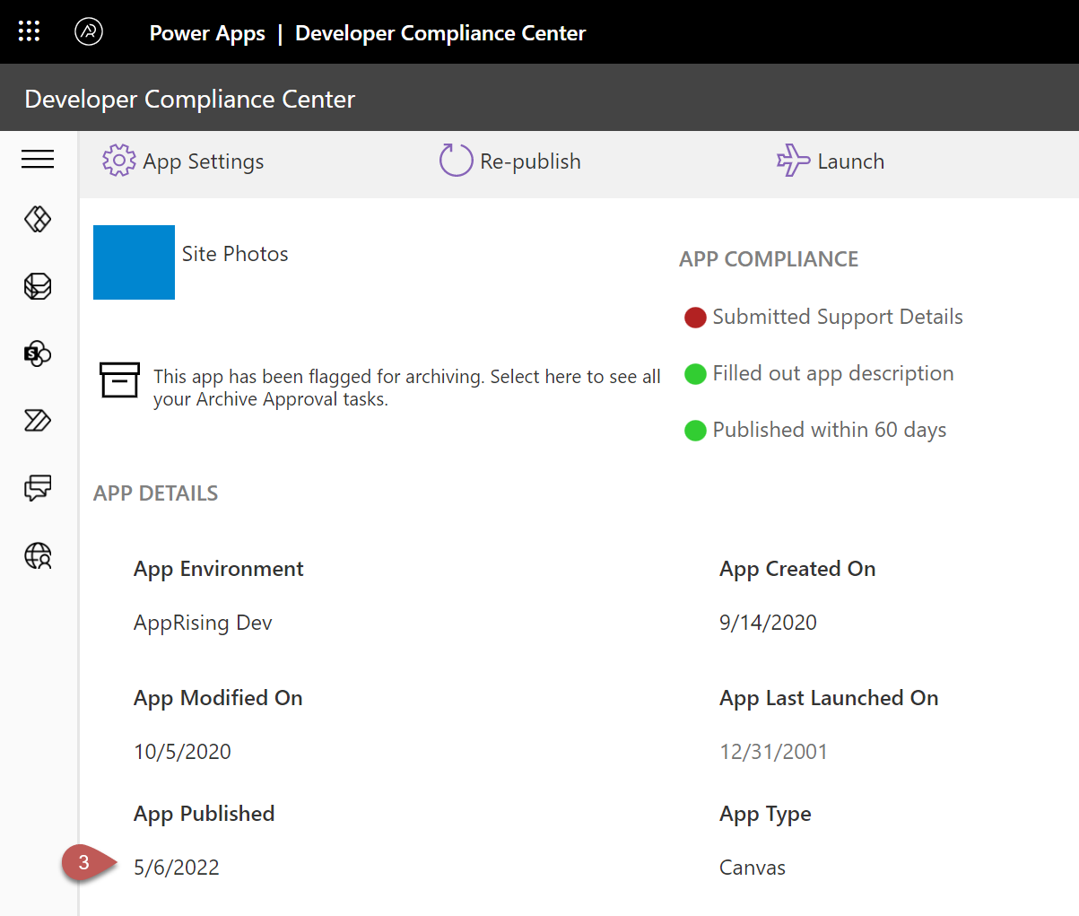 [CoE Starter Kit - BUG] Re-publish App in Developer Compliance Center does not always publish ...
