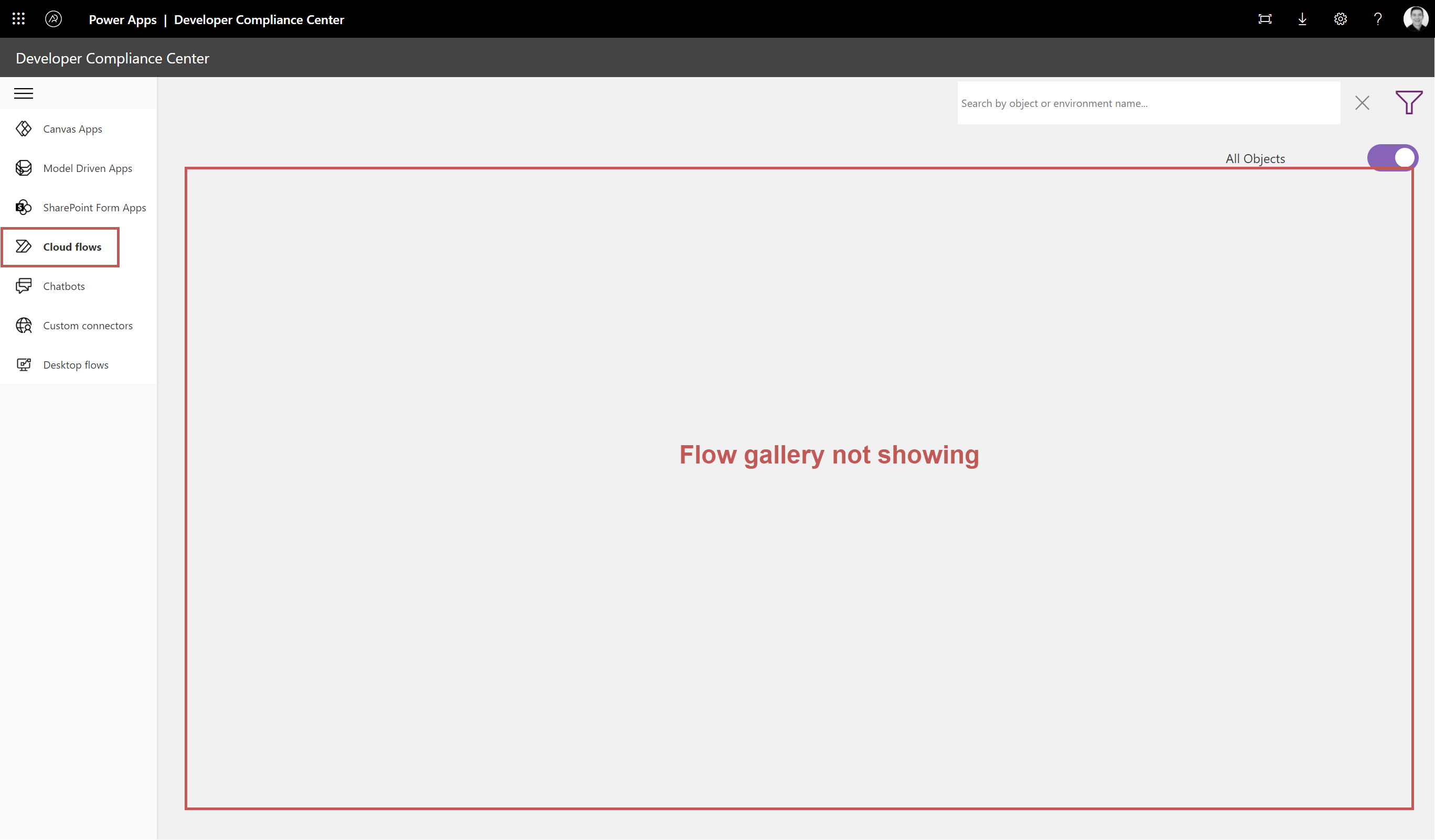 [CoE Starter Kit - BUG] Cloud Flows not showing in Developer Compliance center · Issue #2659 ...