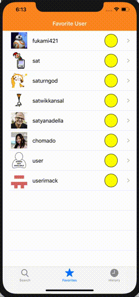 GitHub - ryu1sazae/Github_App: Github APIを利用して、User検索, リポジトリの表示を行うアプリ