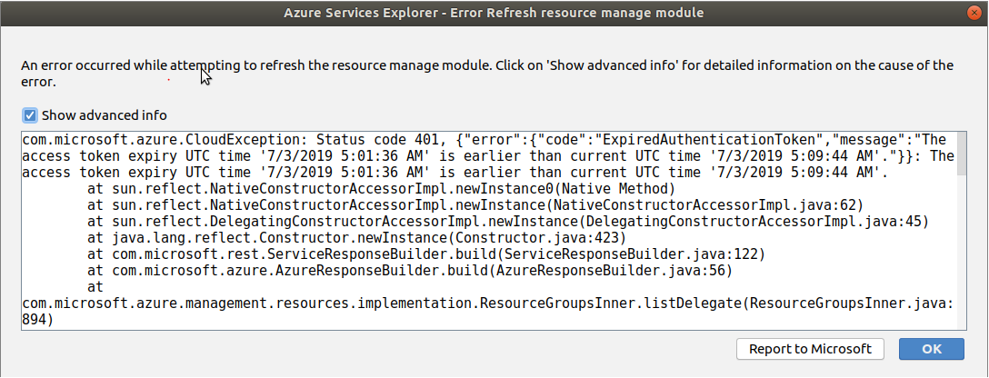 Error refresh resource manage module · Issue #3221 · microsoft/azure-tools-for-java · GitHub