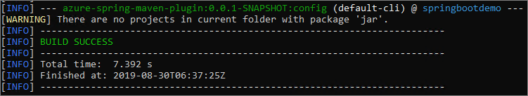 azure-spring:config warning message is incorrect · Issue #765 · microsoft/azure-maven-plugins ...