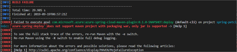 Maven Goal Name Should Be Azure Spring Cloud Deploy · Issue 824 · Microsoft Azure Maven