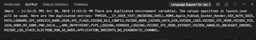 Print Warning In Vscode Java Extension Output When Runningdebugging Tests · Issue 865