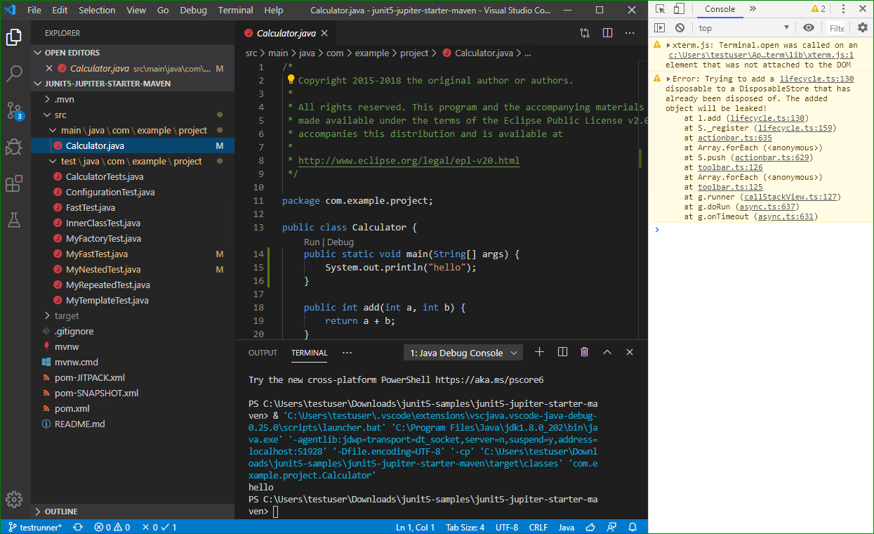Error: Trying to add a disposable to a DisposableStore that has already ...