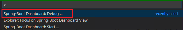 Clicking the VS Code command: Spring-Boot Dashboard: Debug… can't debug spring boot project ...