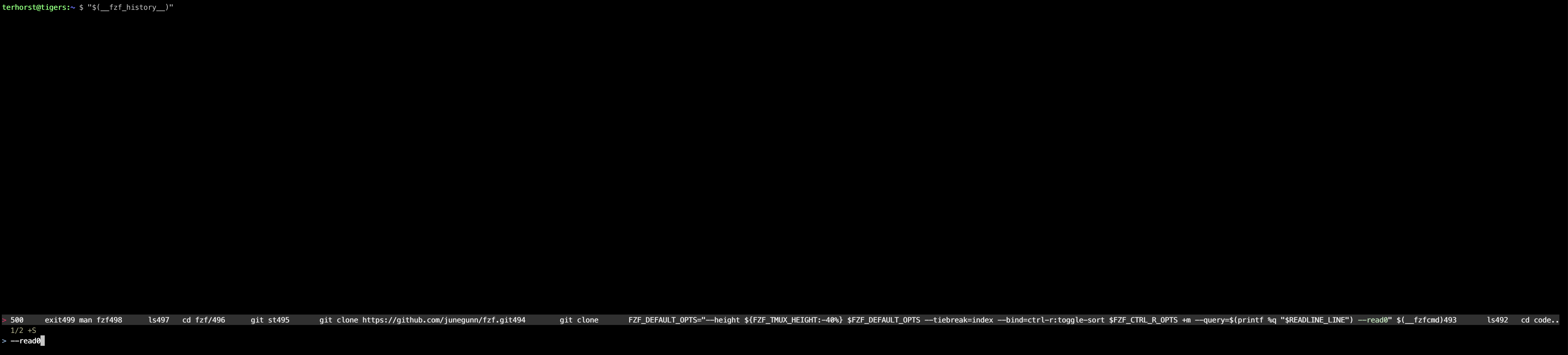 Missing `=` breaks CTRL+R in bash. · Issue #1898 · junegunn/fzf · GitHub