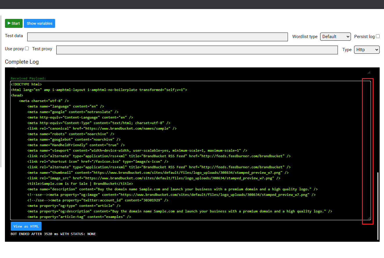 Request Another Scroll Bar In Debugger Log · Issue 196 · Openbulletopenbullet2 · Github 5845