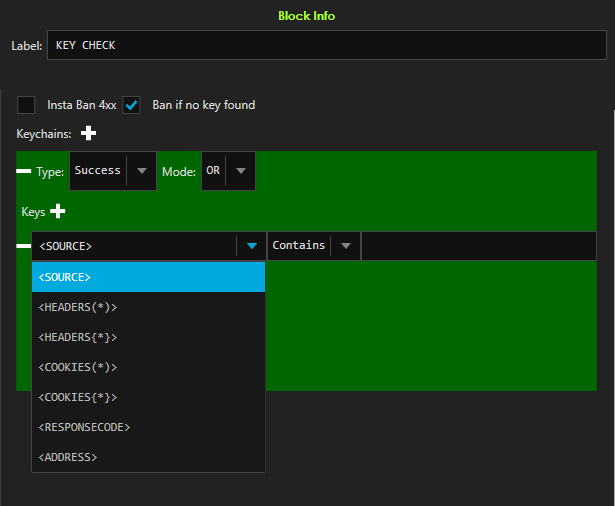 [REQUEST] Add list of Variables in 'KEY CHECK' BLOCK · Issue #221 · openbullet/OpenBullet2 · GitHub