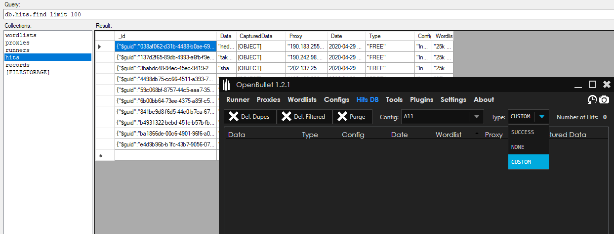 [REQUEST] Display non-defined custom hits in Hits DB · Issue #646 · openbullet/openbullet · GitHub