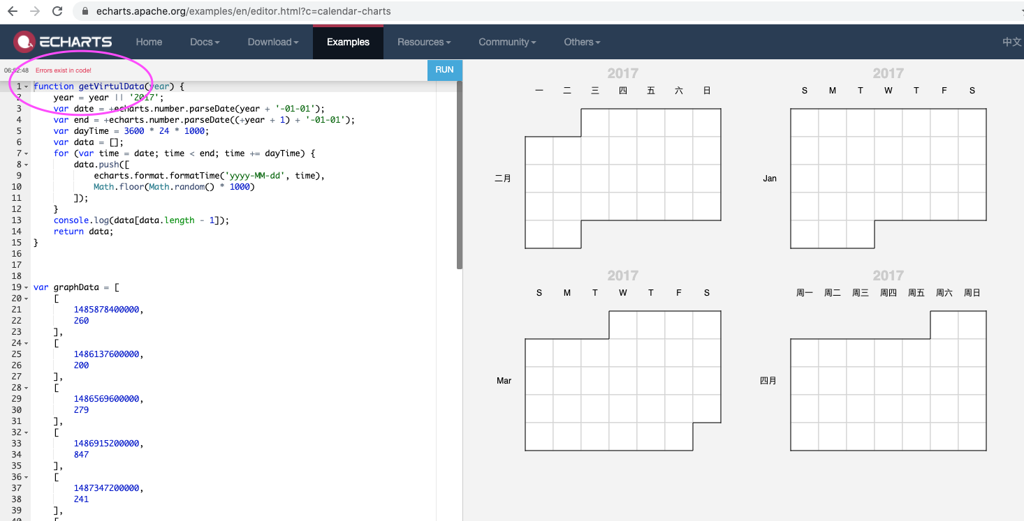 one of the demo examples on https://echarts.apache.org/examples does ...