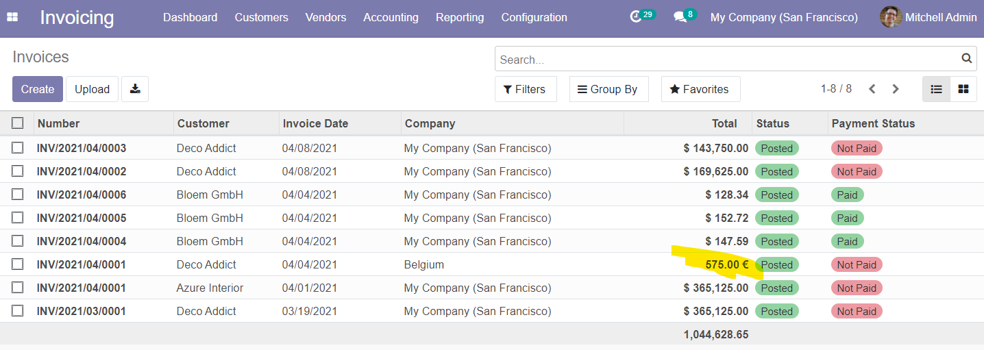 Currency showing wrong in List view Also total is showing wrong. · Issue #68677 · odoo/odoo · GitHub