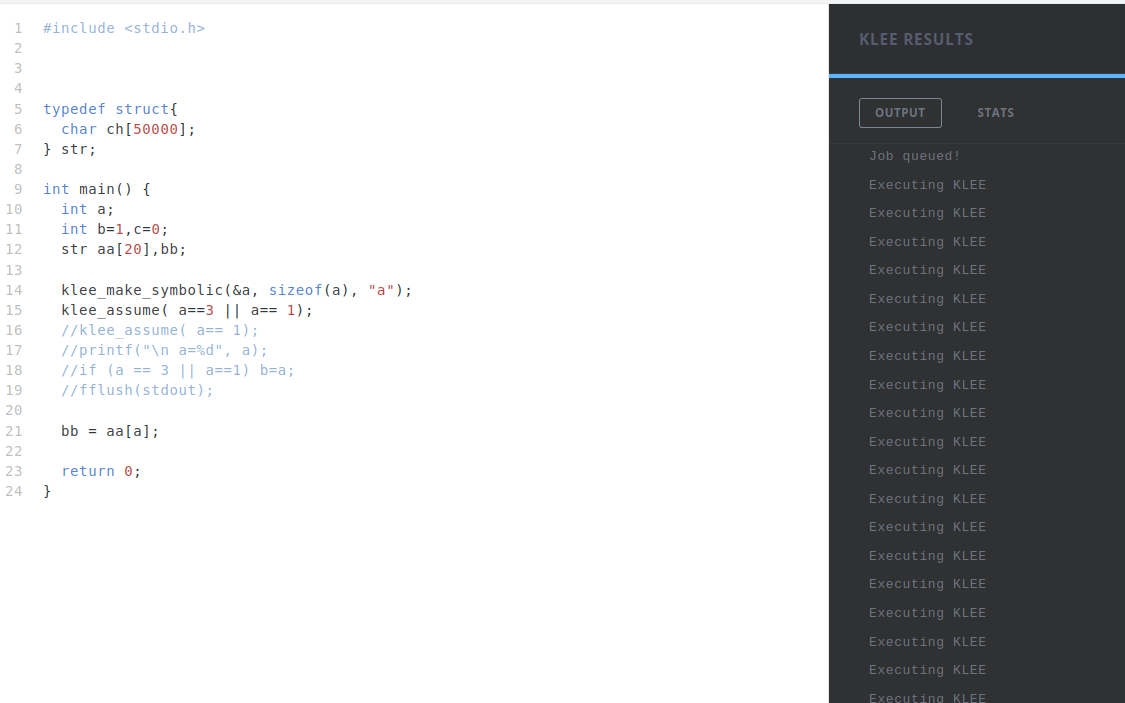 performance issue on changing klee_assume from (a ==1) to (a==0 || a==1) · Issue #1660 · klee ...
