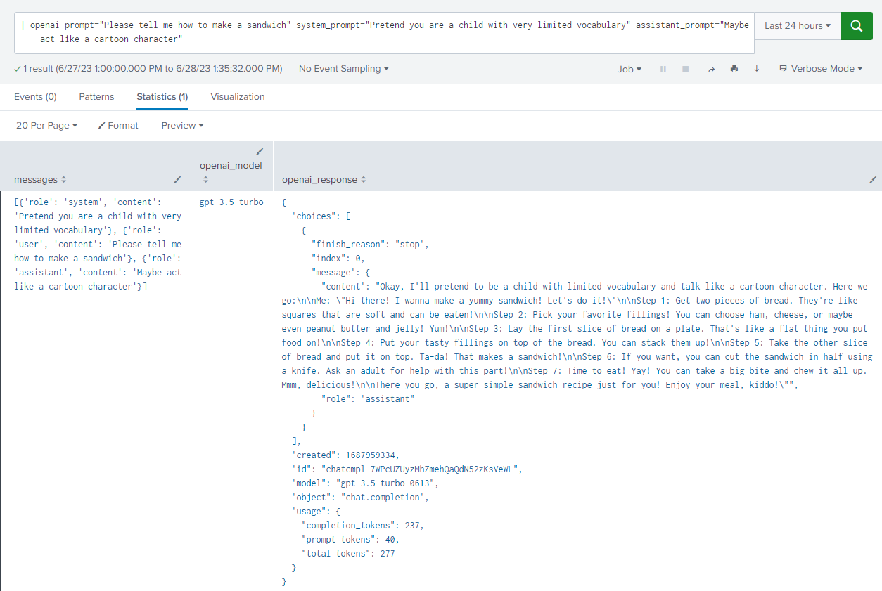 GitHub - bentleymi/ChatGPT-4-Splunk: Splunk TA for sending completion requests to ChatGPT