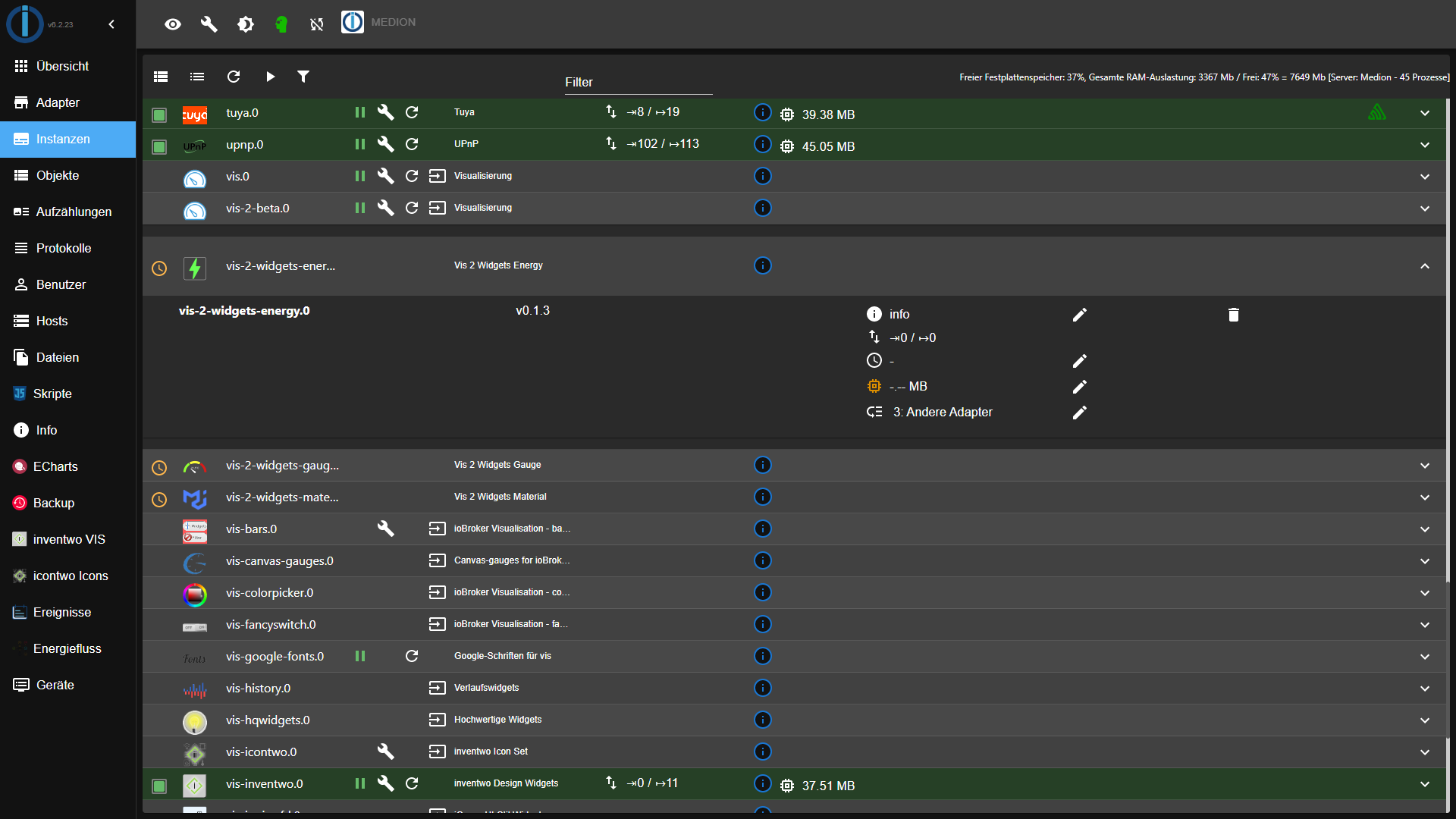 VIS2 Beta Instanzen Icon bei neuen Widget falsch · Issue #566 · ioBroker/ioBroker.vis · GitHub