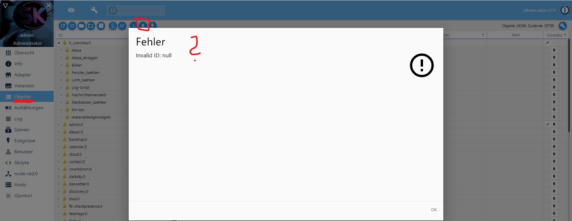 Objekt Import Fehler ID · Issue #508 · ioBroker/ioBroker.admin · GitHub