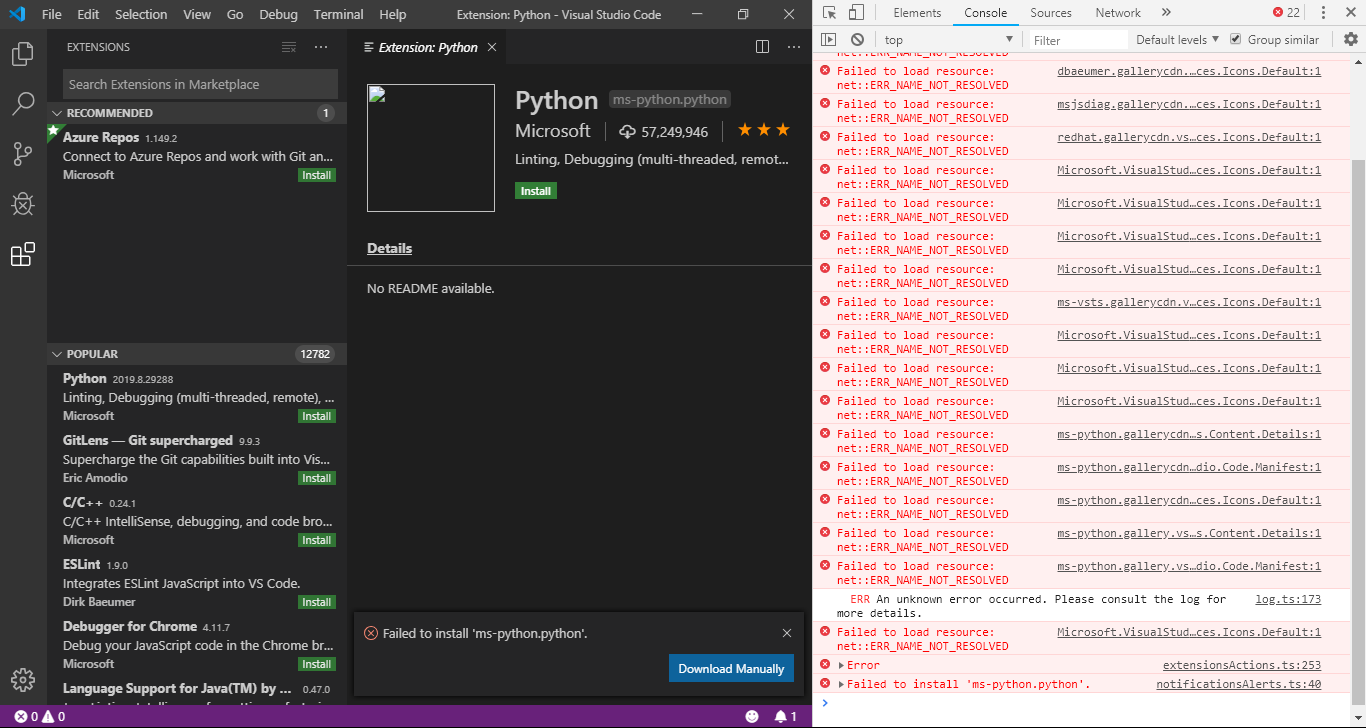 Cannot Install Any Extension Issue 78783 Microsoft vscode GitHub