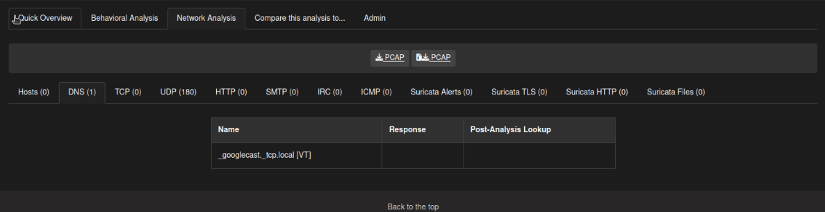 No internet access during analysis. No network results. No PCAP dumps. · Issue #1234 ...