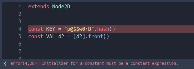 Gdscript Missingpossible Constant Folding · Issue 41673 · Godotenginegodot · Github
