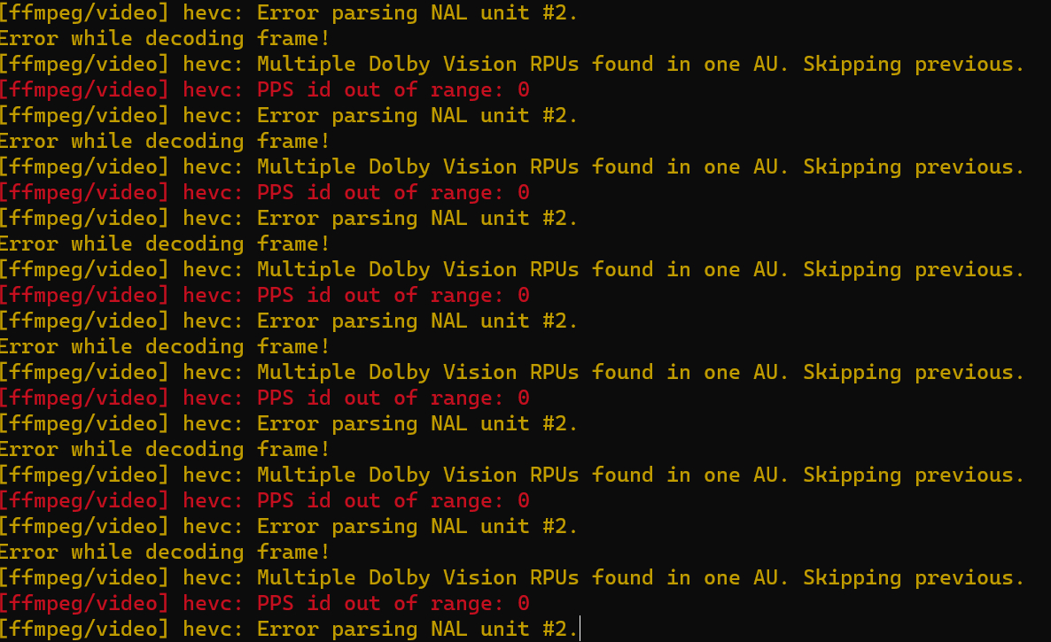 Dovi Hdr Video Fails To Decode With Nonzero Start · Issue 11322 · Mpv Player Mpv · Github