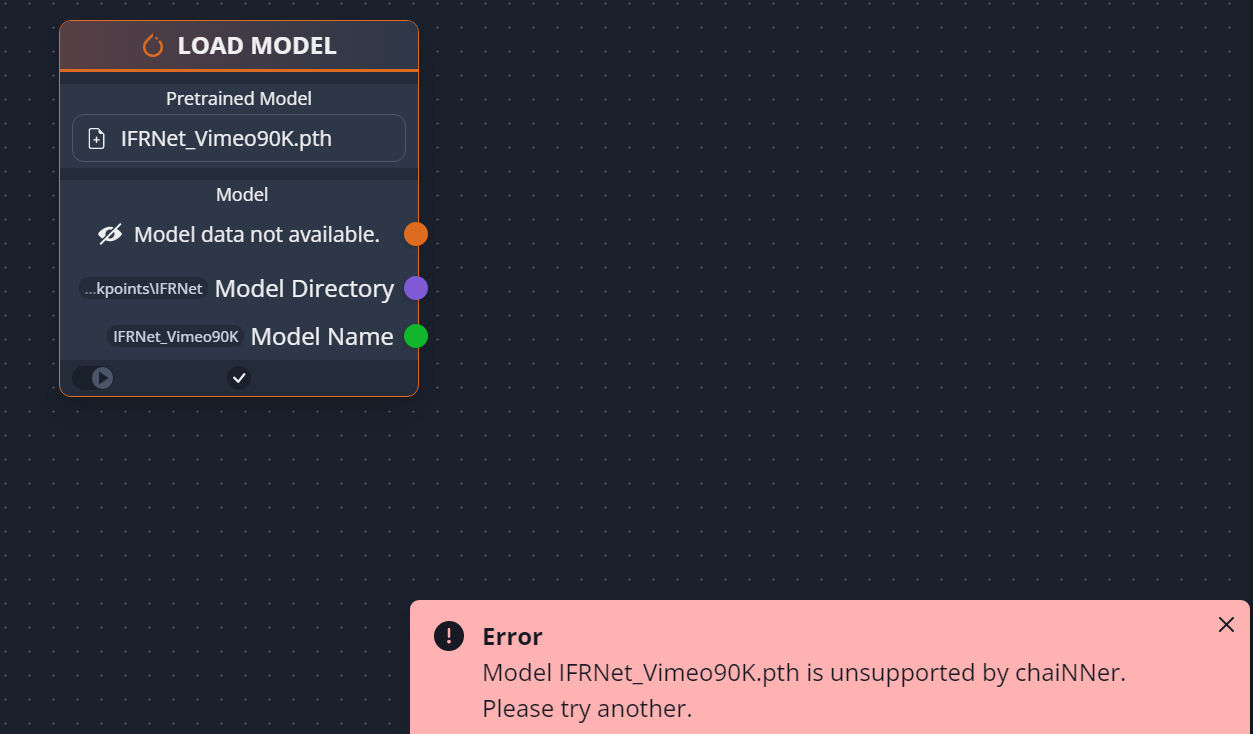 Ifrnet Models Are Not Supported · Issue 1802 · Chainner Org Chainner · Github