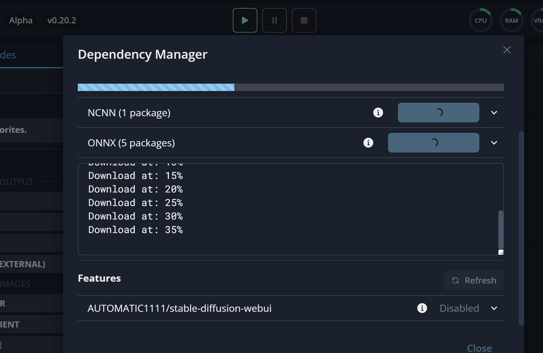 Deps Installing Freezing And Terrible Performance · Issue 2318 · Chainner Orgchainner · Github 4482