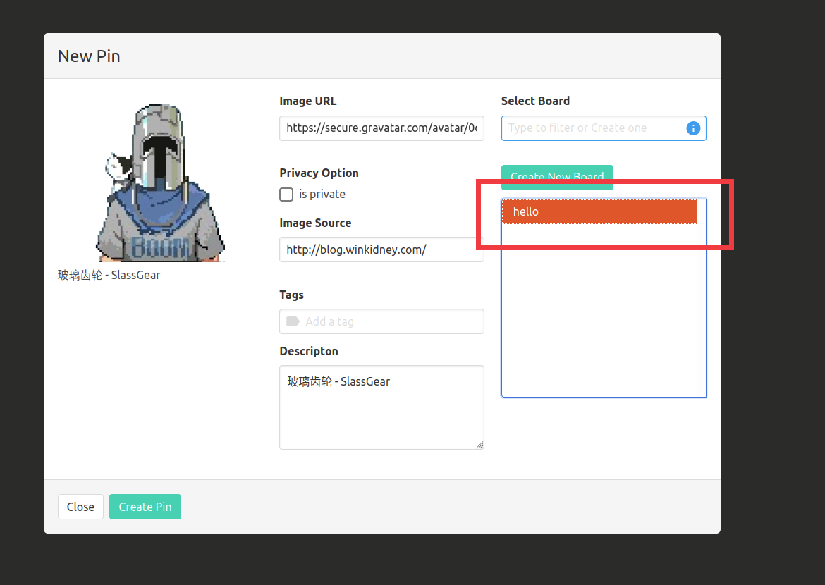 add pin directly to board · Issue #269 · pinry/pinry · GitHub
