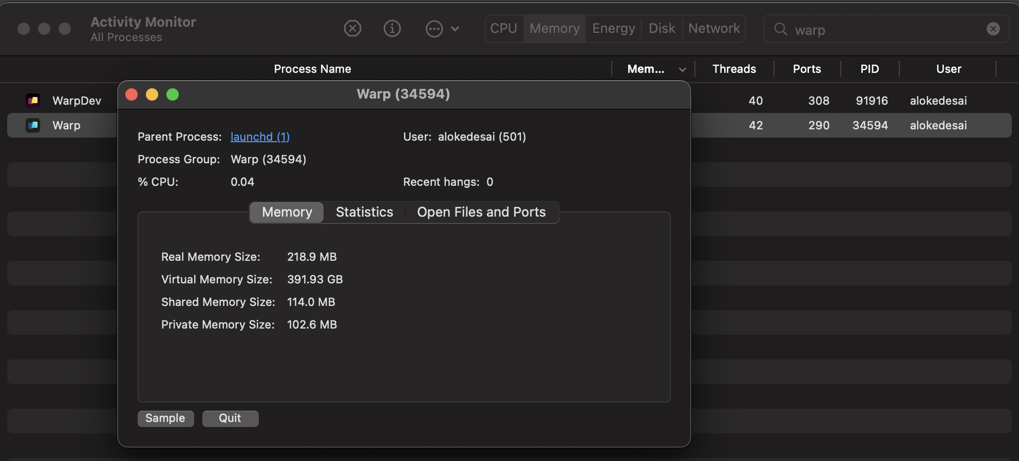 Application hangs indefinitely on startup · Issue #1996 · warpdotdev/Warp · GitHub
