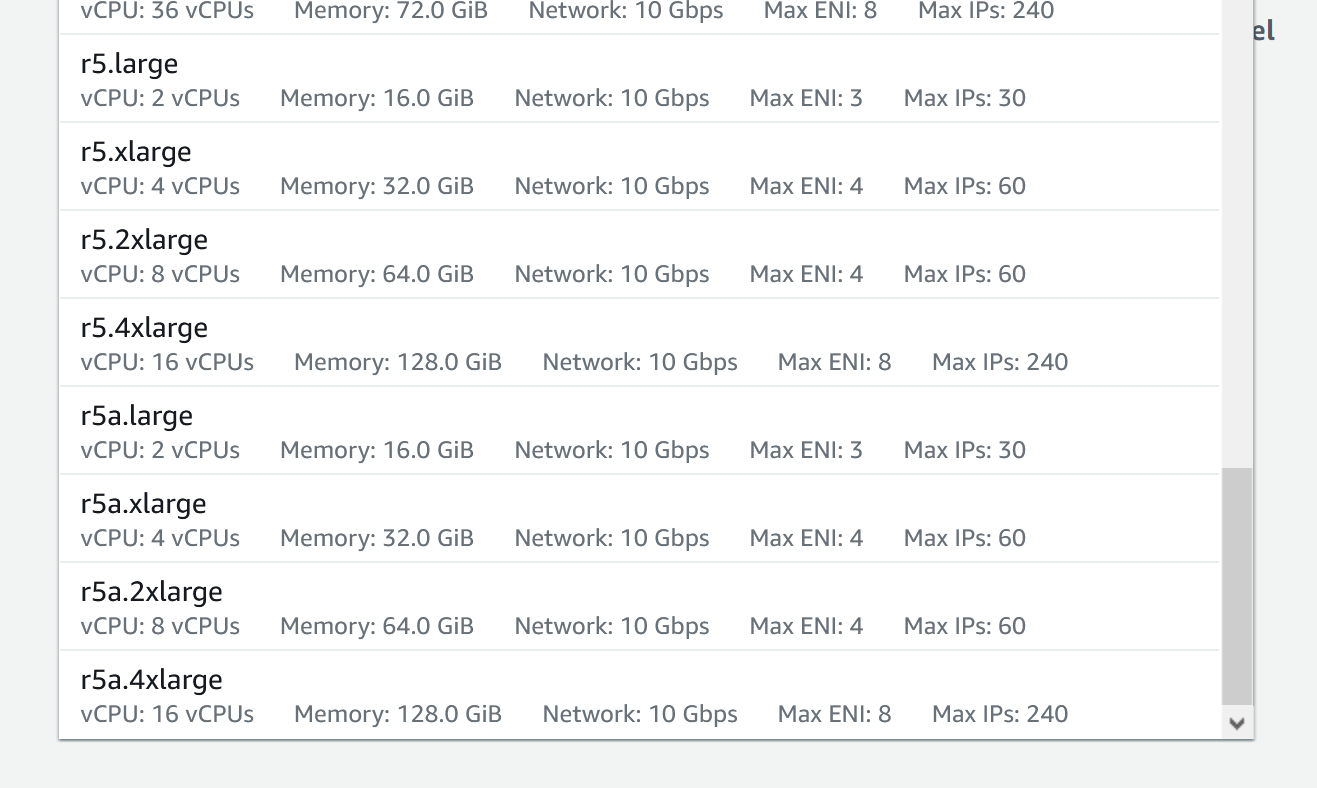 Allow to [EKS] [request]: Allow r5.8xlarge and r5.12xlarge EC2 instances to be launched in ...