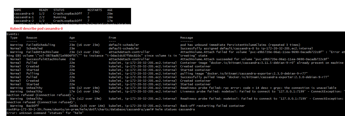 [bitnami/cassandra] `pod down- error-grpc: the connection is unavailable` not work · Issue #1592 ...