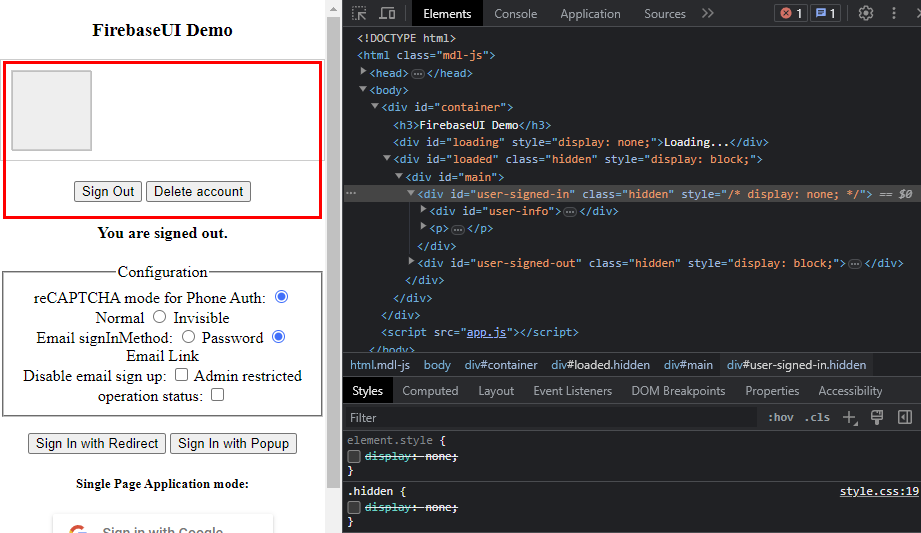 Demo Privileged Content Is Accessible Even When Not Logged In · Issue 1028 · Firebase