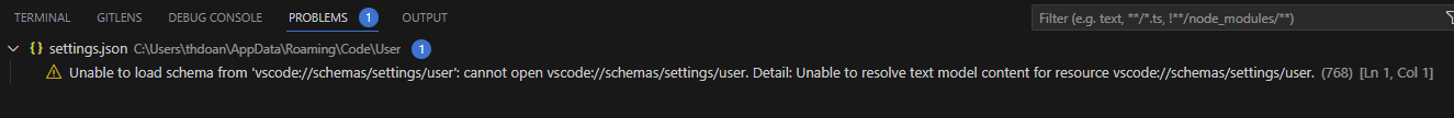Unable to load schema from 'vscode://schemas/settings/user' · Issue #184976 · microsoft/vscode ...