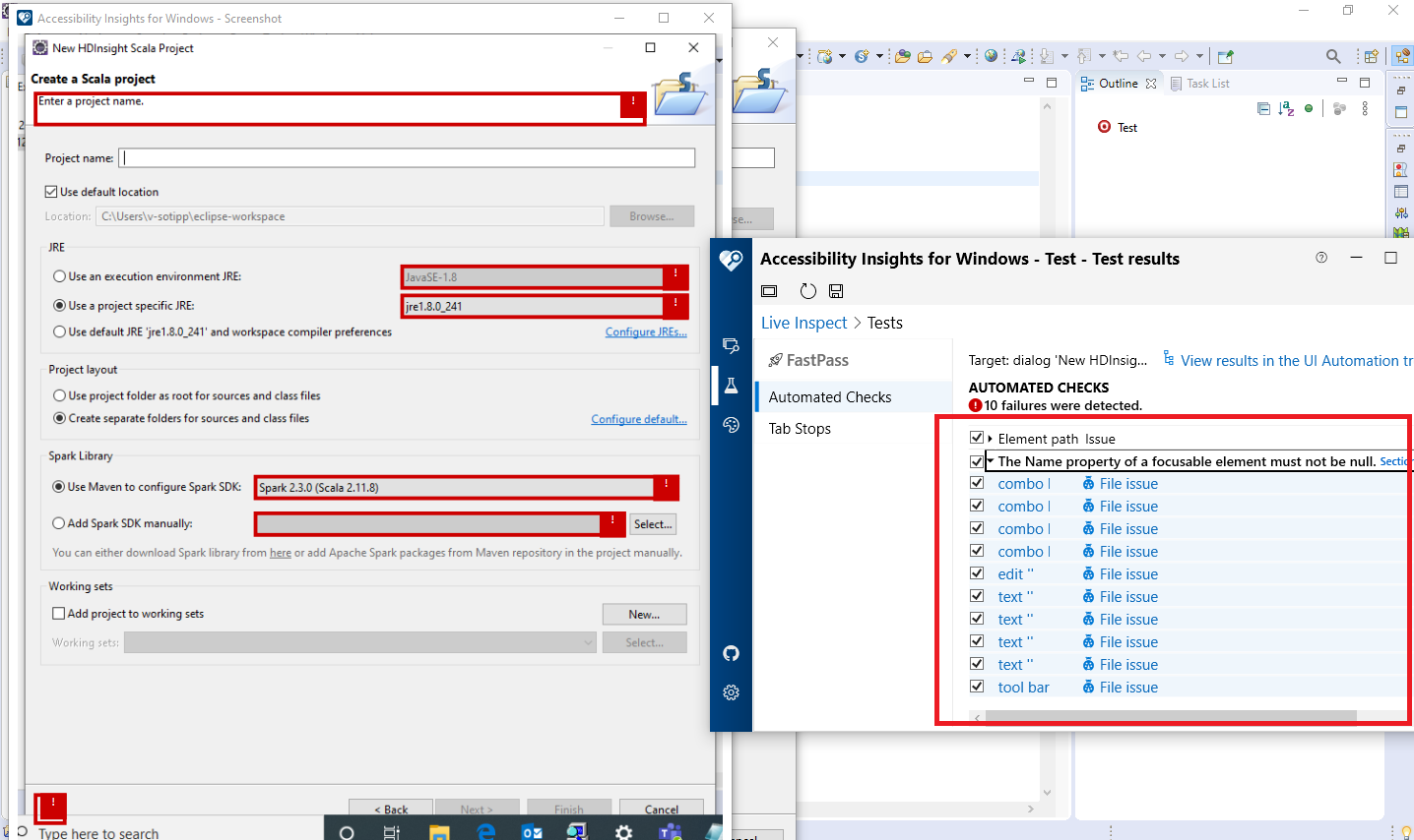 [Accessibility] MAS 4.2.1: (eclipse/edit '') The Name property of a focusable elements must not ...